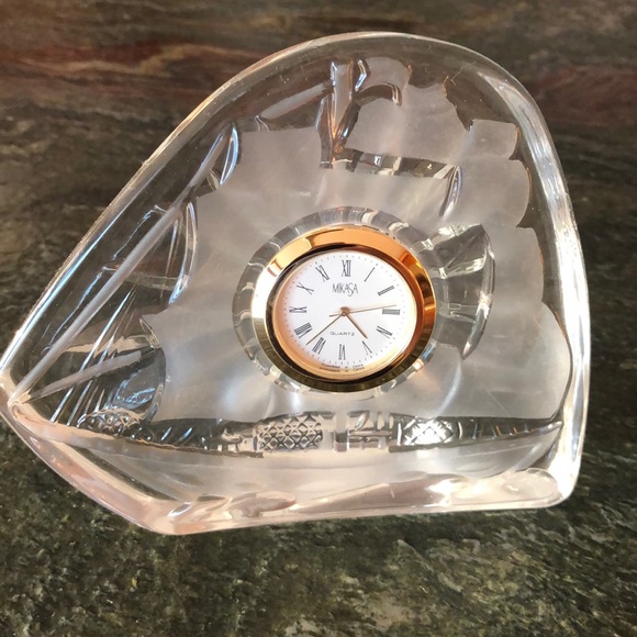 Mikasa | Accents | Mikasa Glass Clock Voyager Ship Boat | Poshmark